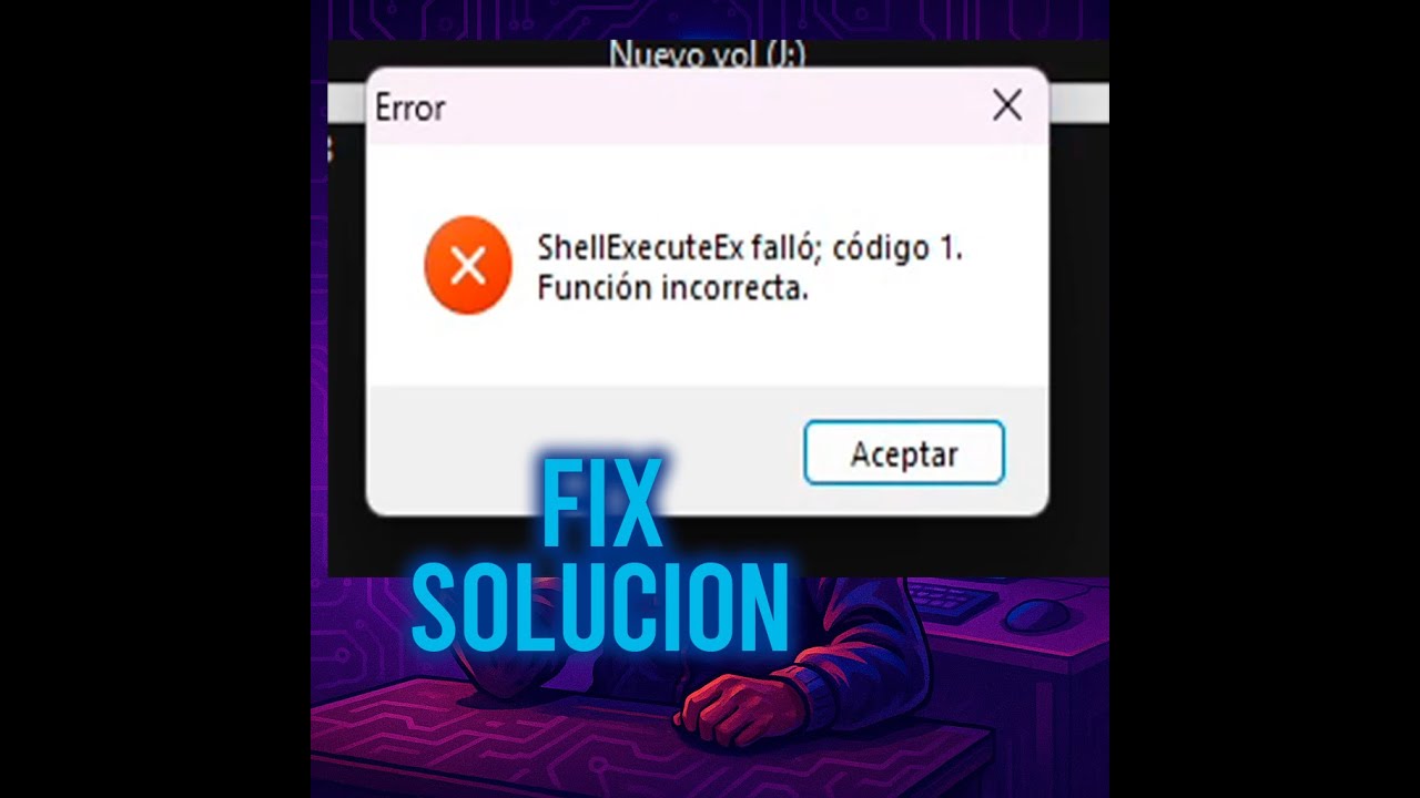 Solución Error ShellExecuteEx falló; código 1 - WINDOWS 11 - YouTube