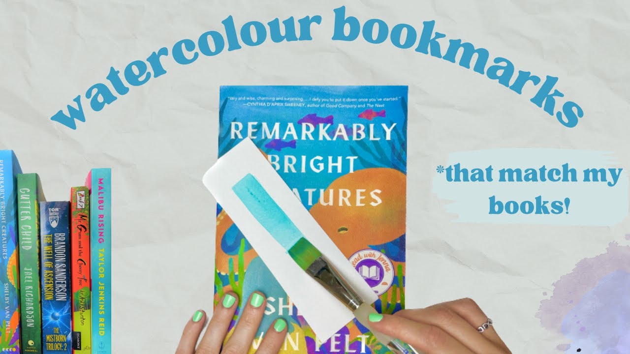i painted SIX custom bookmarks to match my books - YouTube