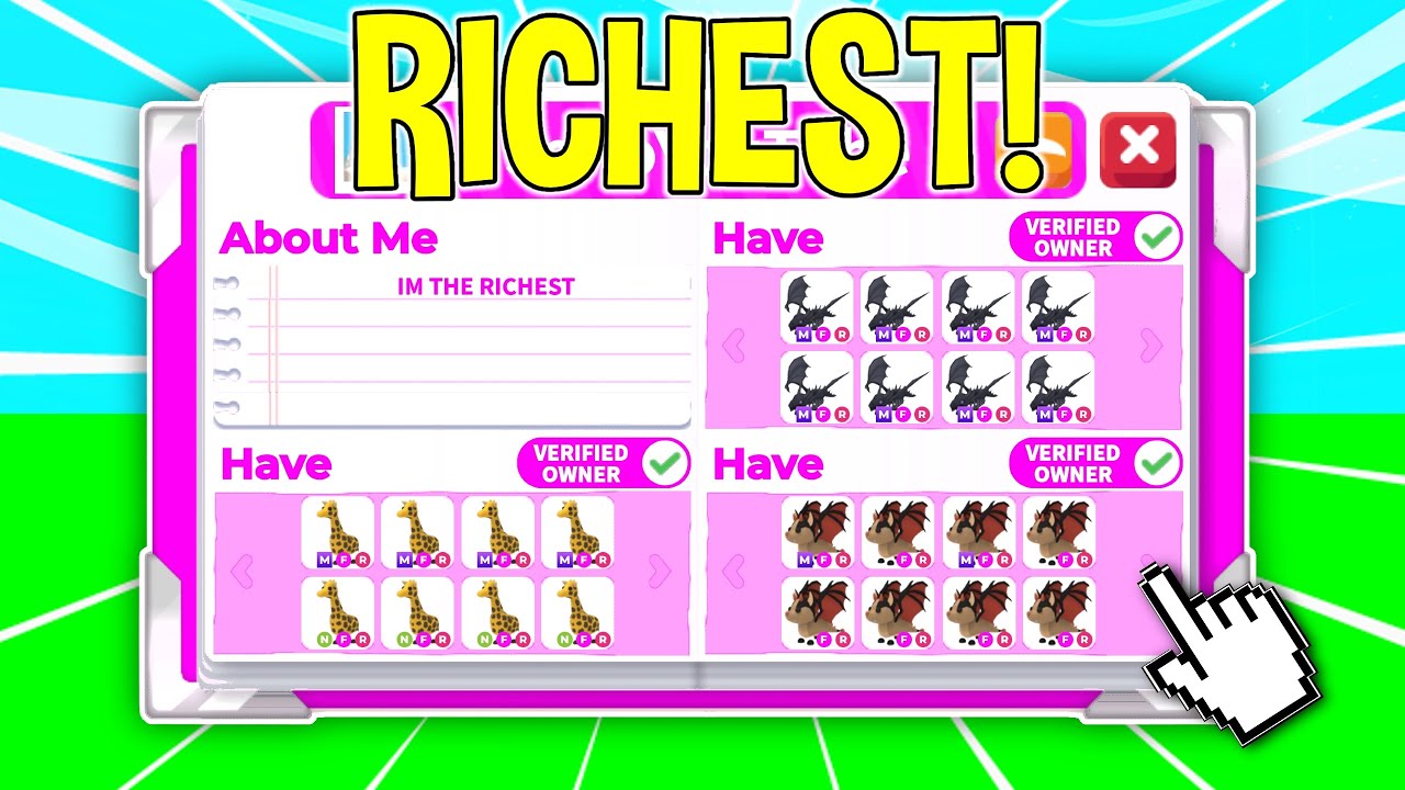 Making The *RICHEST* Adopt Me Profile! - YouTube
