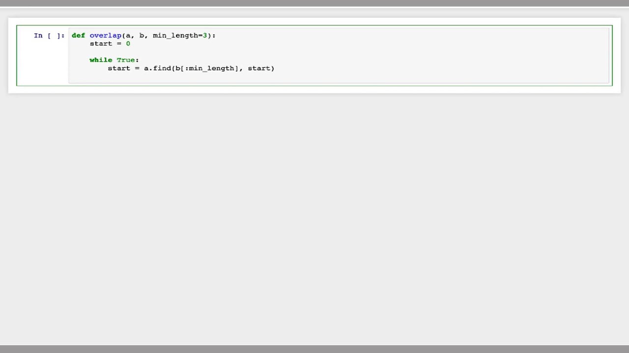ADS1: Practical: Overlaps between pairs of reads - YouTube