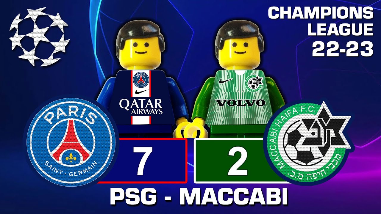 PSG vs Maccabi Haifa 7-2 • Champions League • Messi Mbappé Neymar Goals ...