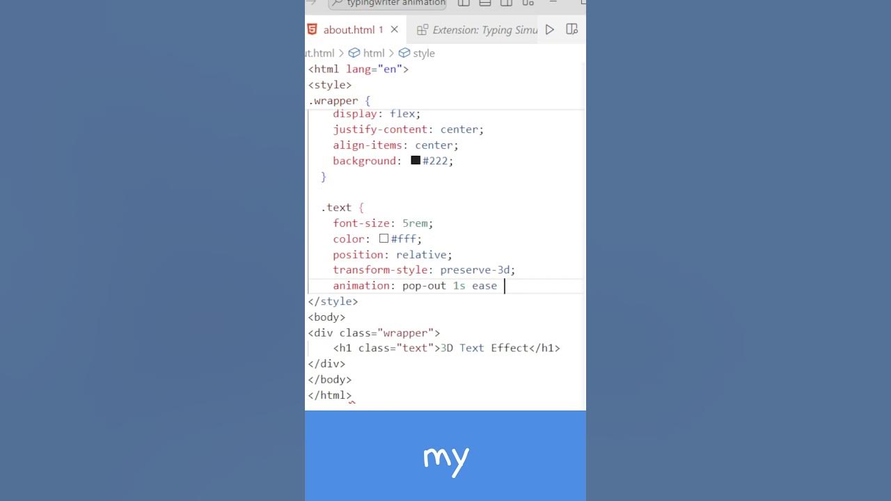 3d Text Animation In Css Html Coding Css3 Css3animation Fron 3867