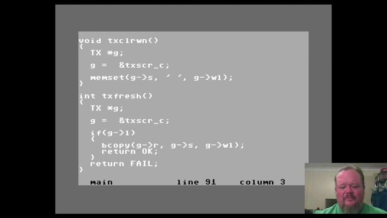 1980's Programming, K&R C, Commodore 64, Power C IDE. LIVE and UNCUT. 7 ...