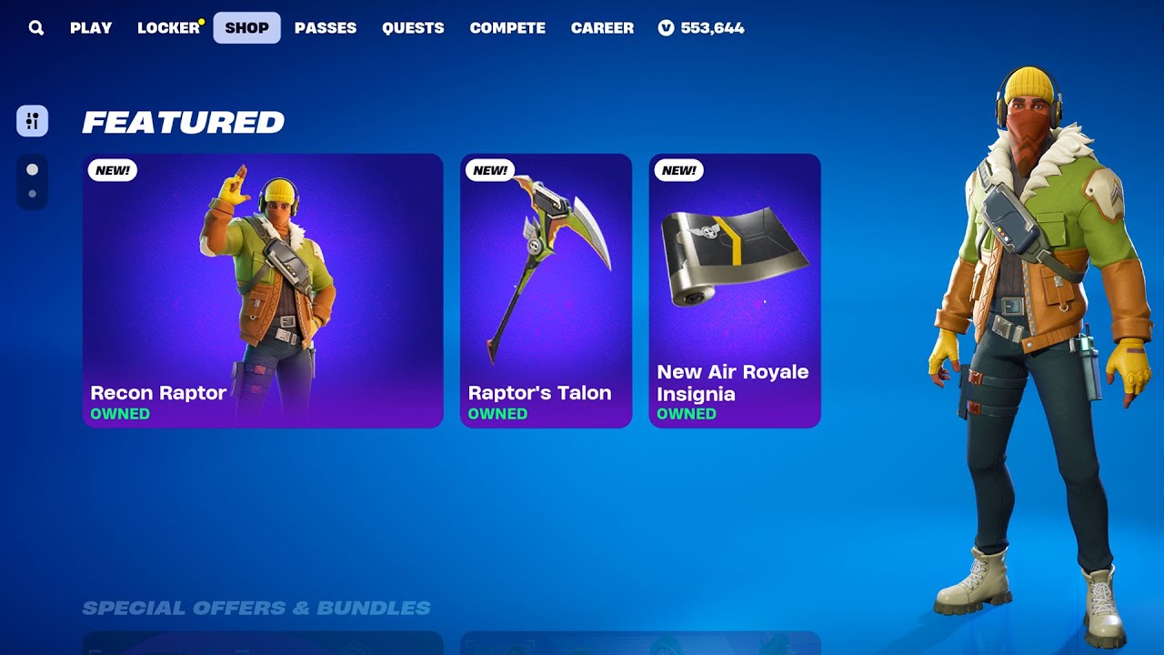 NEW Recon Raptor Fortnite Item Shop Reveal! - YouTube