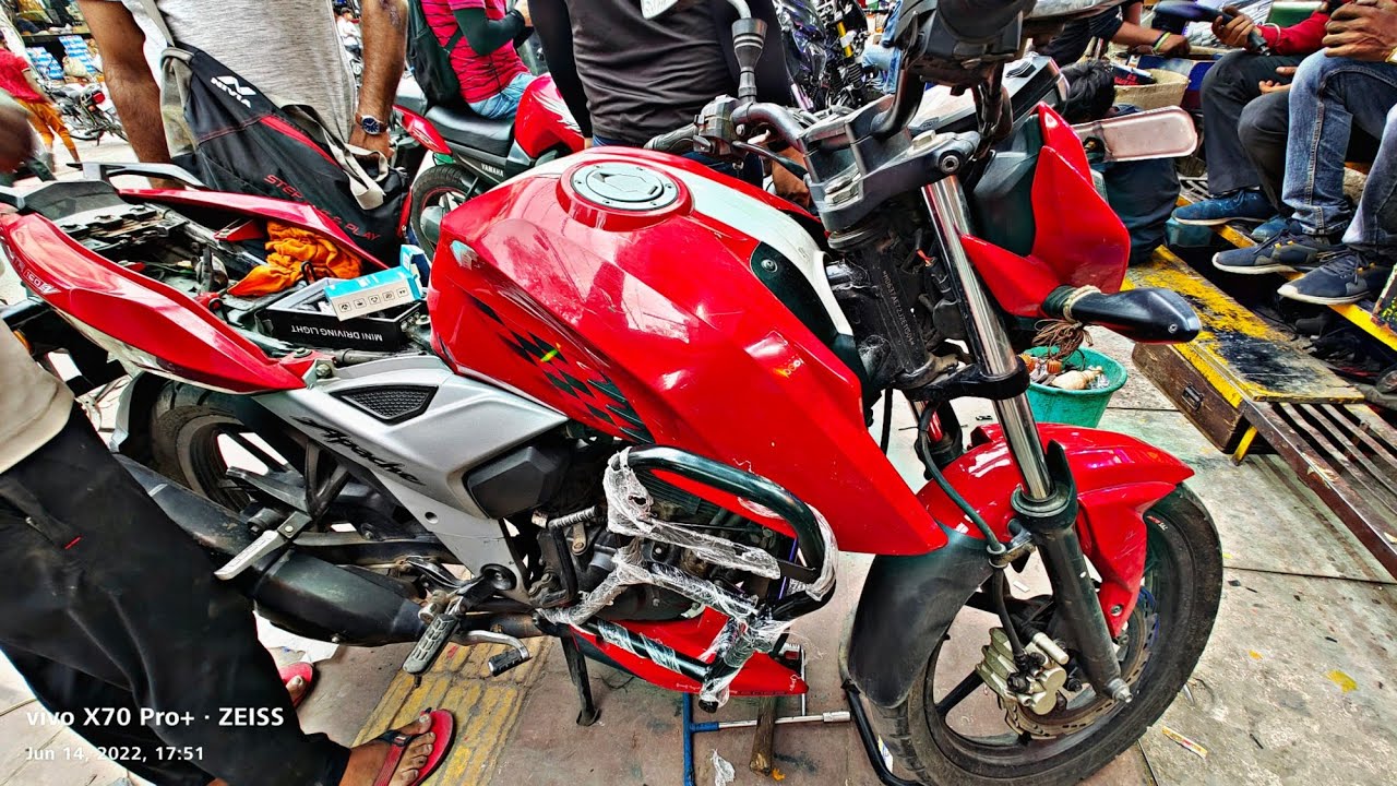 TVS Apache 160 4v modified | Apache modification accessories | Indian ...