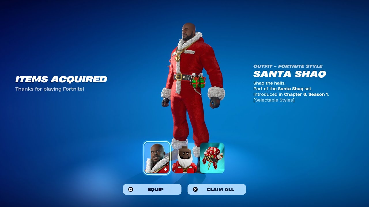 How To Get Santa Shaq Skin NOW FREE In Fortnite! (Unlock LEGO Santa ...