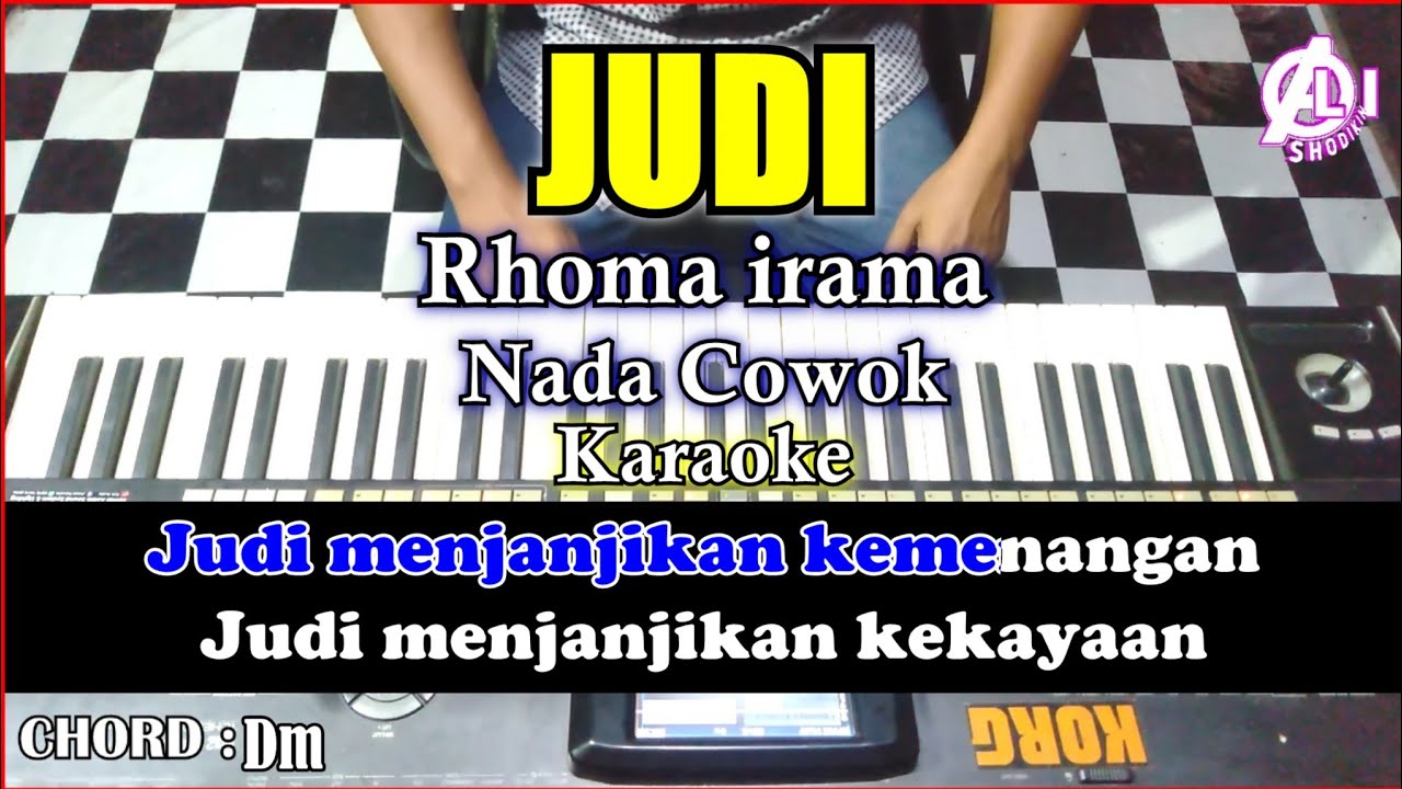 JUDI Karaoke Rhoma irama | Korg Pa3x (Chord&Lirik) Nada Cowok - YouTube