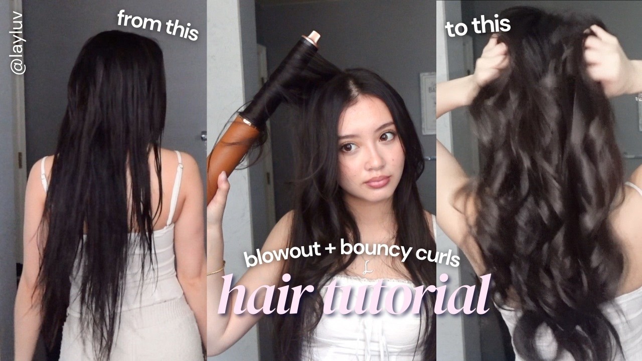 bouncy curls + blowout HAIR TUTORIAL || ft. Dreame Airstyle Suite - YouTube