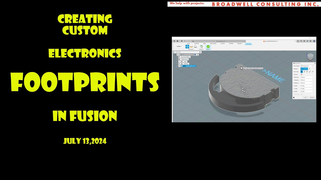 Custom Electronic Footprints In Autodesk Fusion 360 - YouTube