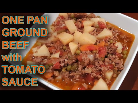 ONE PAN GROUND BEEF IN TOMATO SAUCE | EASY GROUND BEEF RECIPE