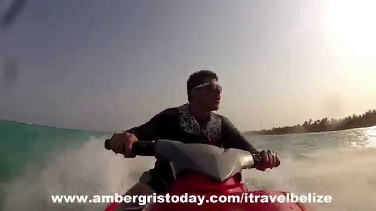 San Pedro Water Sports Kayak and Jet Ski Adventure Belize - YouTube