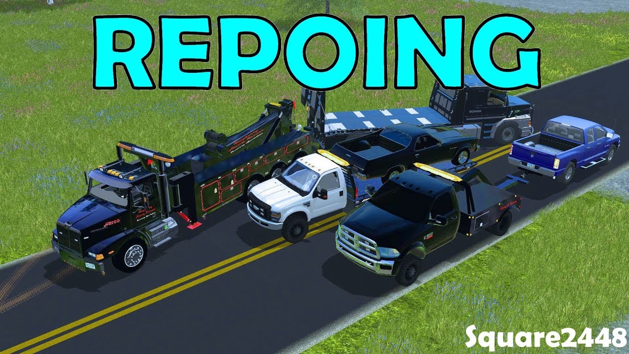Farming Simulator 17 | Repoing Pickup Trucks | Old Car & Flatbed | Ford ...