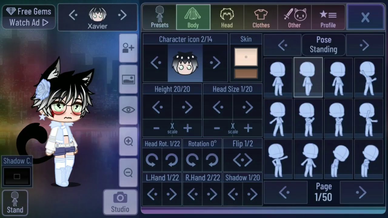 How To Create Xavier In Gacha Club- - YouTube