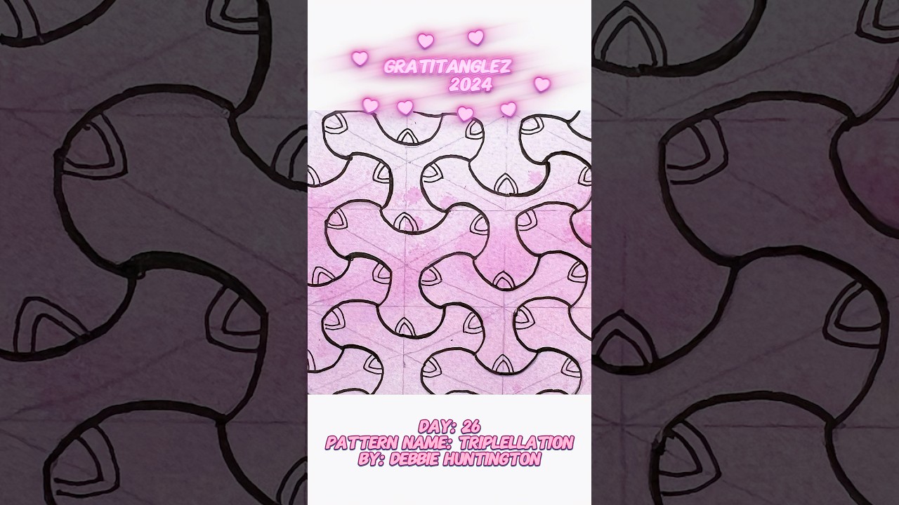 Gratitanglez 2024 Day 26 #createeveryday #art #drawing - YouTube