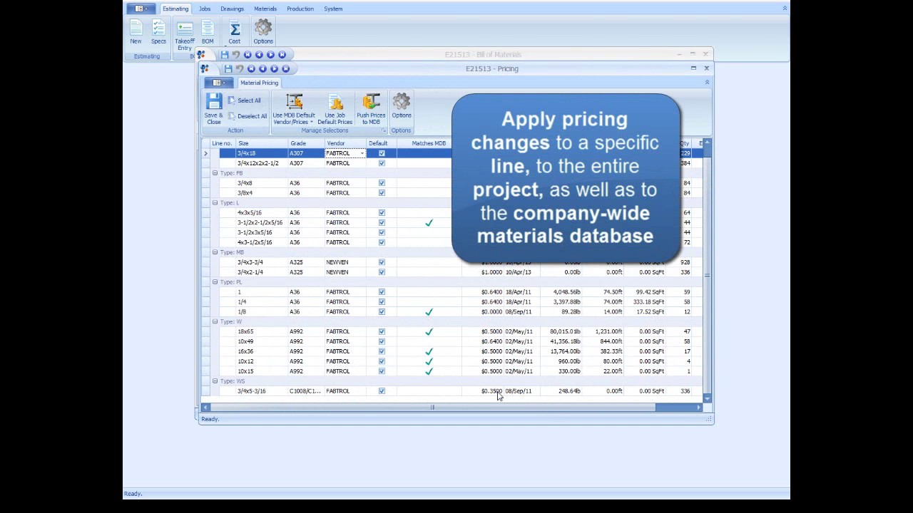 Estimating in FabTrol PRO - YouTube