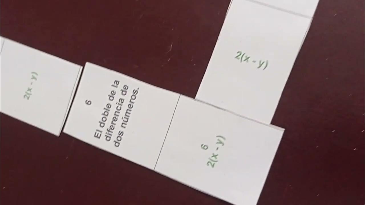 Juego de dominó para lenguaje algebráico - YouTube