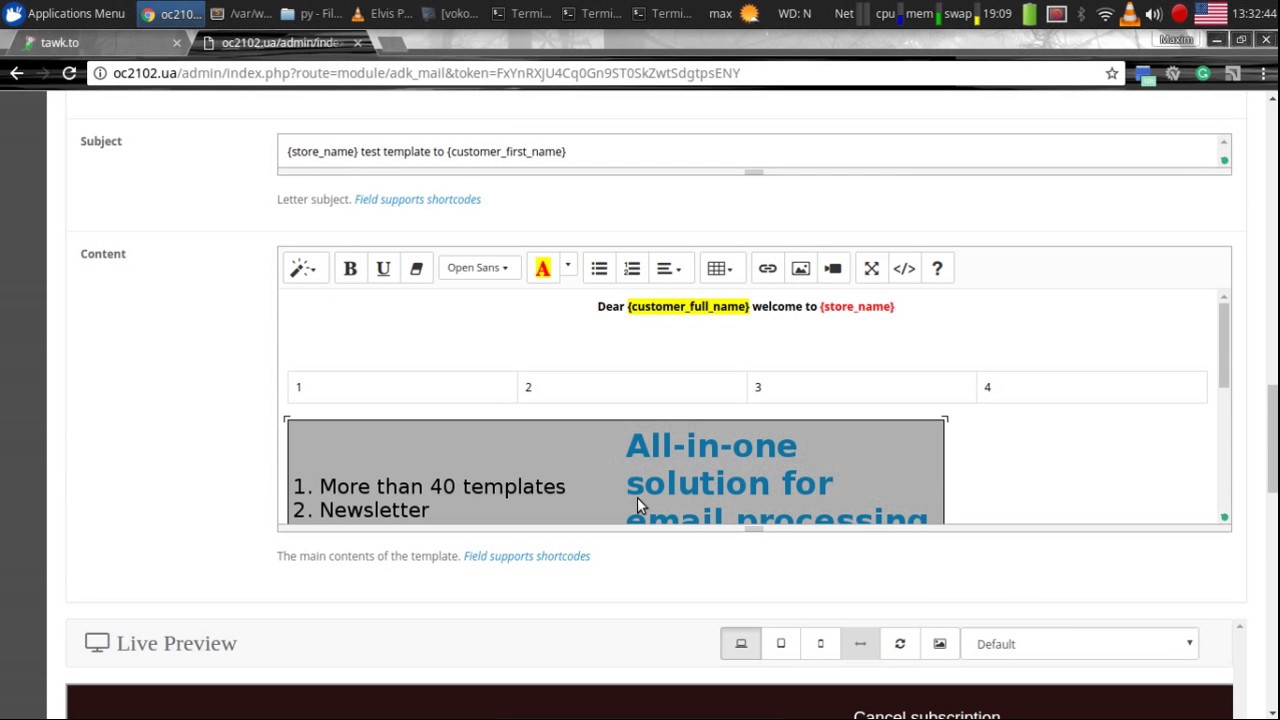 How to change contents of a template - YouTube