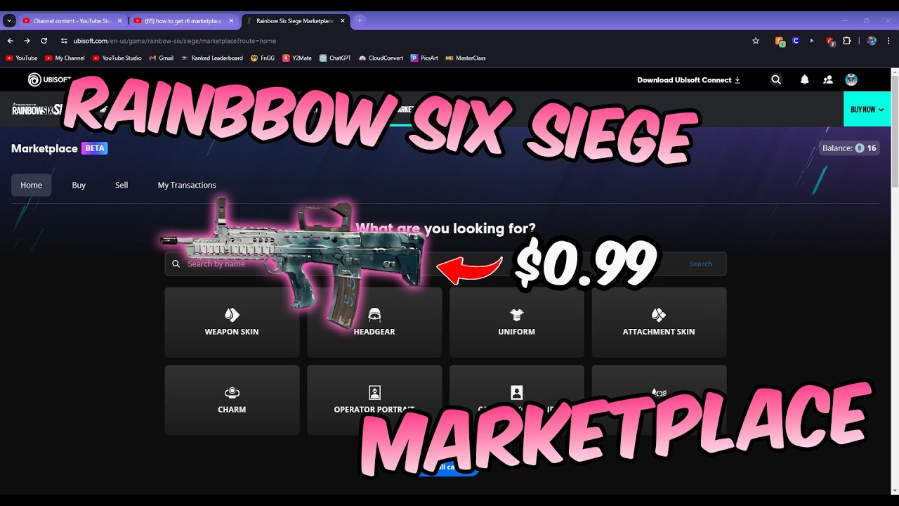 How To Get And Use The R6 Marketplace | Rainbow Six Siege - YouTube