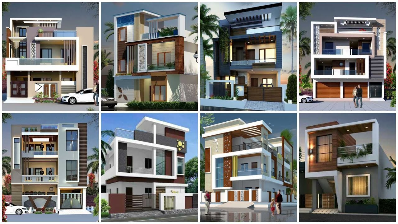 Top 100 Elevation Designs For 2 Floor House | Double Floor House Elevation In India - YouTube