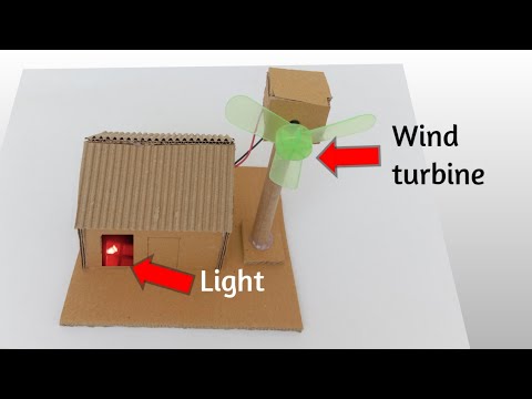 How to Make a Working Model of a Wind Turbine from Cardboard | Science ...