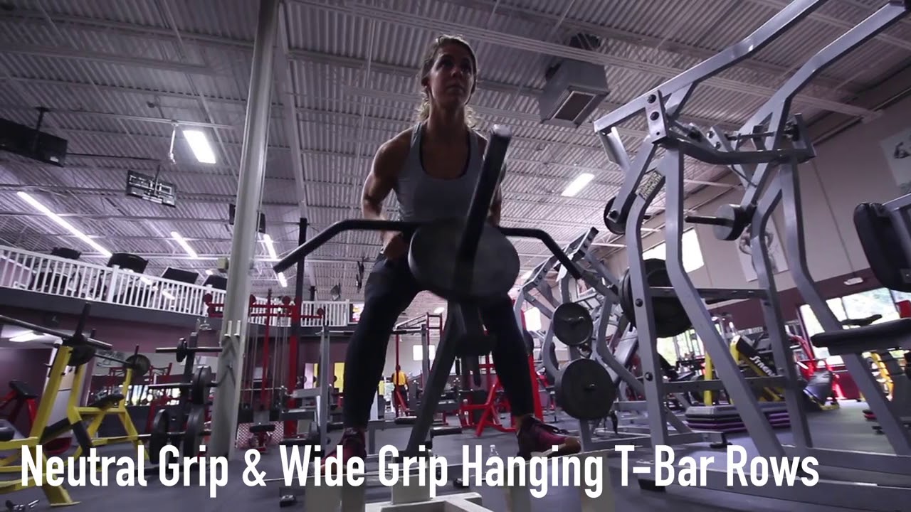Neutral Grip & Wide Grip Hanging T Bar Rows - YouTube