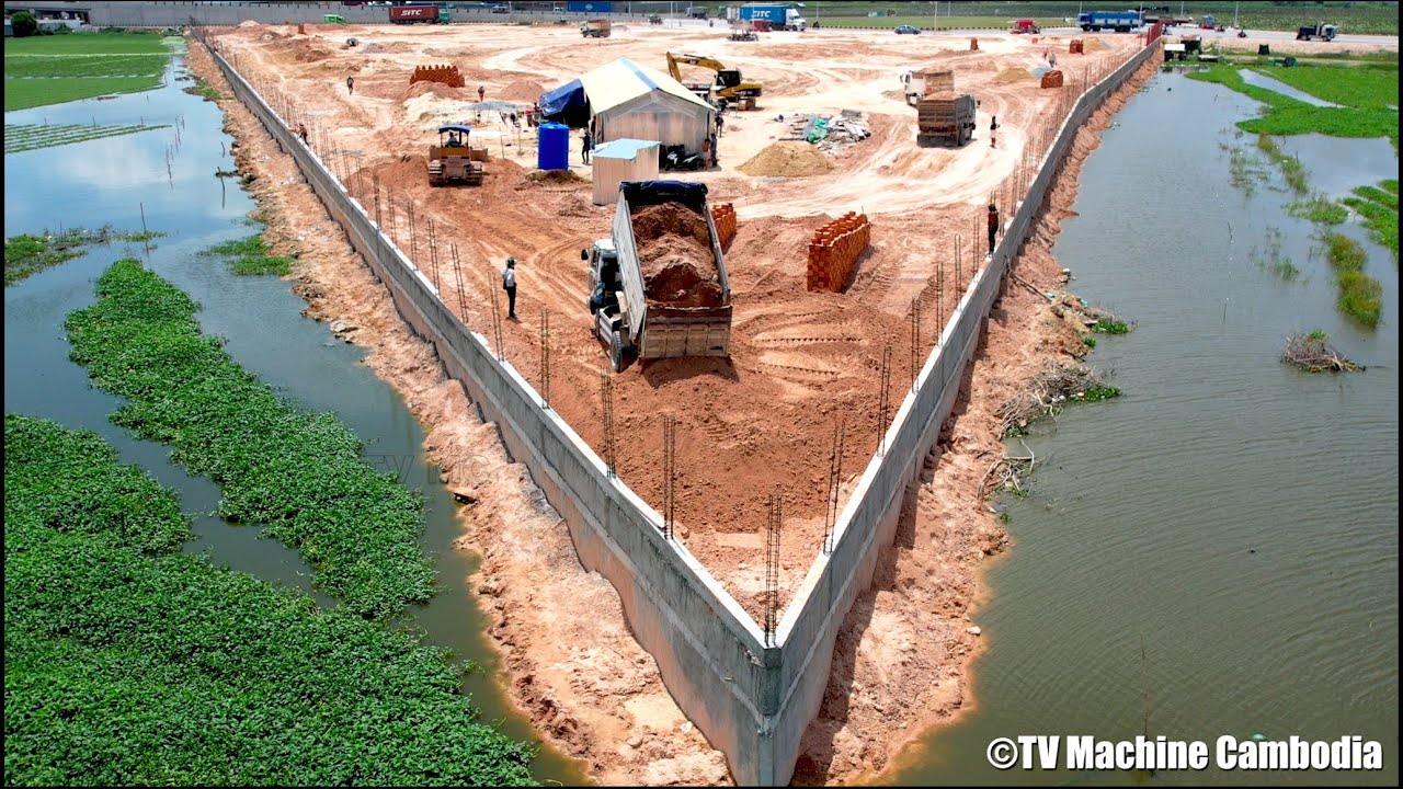 Finally 100% Completed Project Triangle Land Filling By Dozer D31P And ...