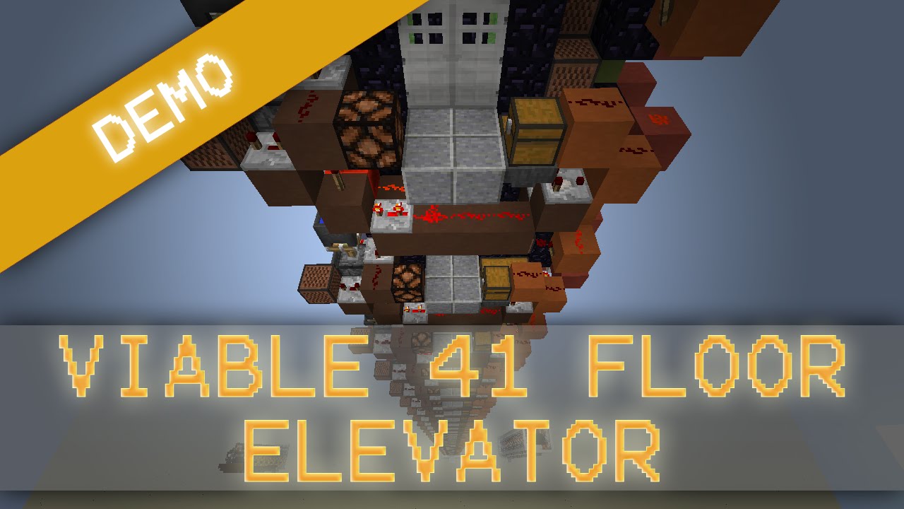 MorezysMinecraft: Minecraft 1.8 - Multi Floor Elevator 41 Floors - YouTube