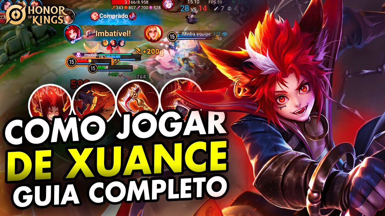 GUIA COMPLETO DO XUANCE - BUILD + DICAS + GAMEPLAY HONOR OF KINGS - YouTube