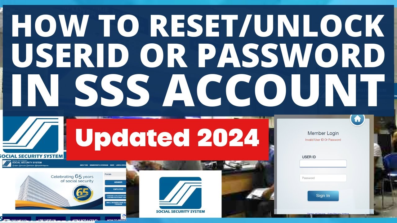 How to Reset Userid or Password in SSS Account 2024 - YouTube