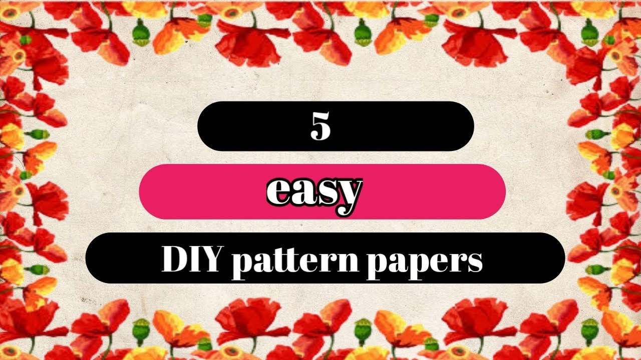 5 easy diy pattern papers | DIY pattern papers | Visheshta art and ...