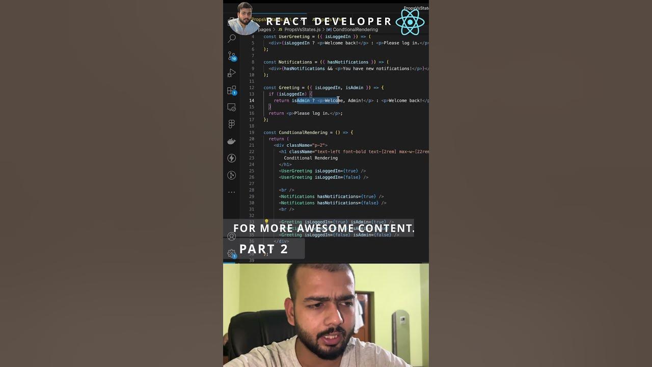 🎬 Mastering Conditional Rendering In React Webdevelopment Reactframework Webdev Shorts