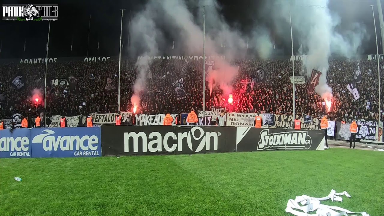 PAOK - panathinaikos 3/11/2019 - PAOK FANS - YouTube