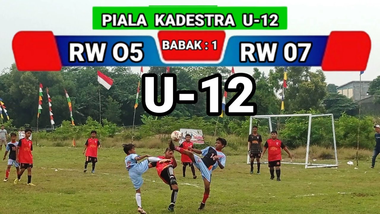 Pertandingan Sepak Bola Junior U-12 PIALA KADESTRA 2023 Antara RW 05 Vs ...