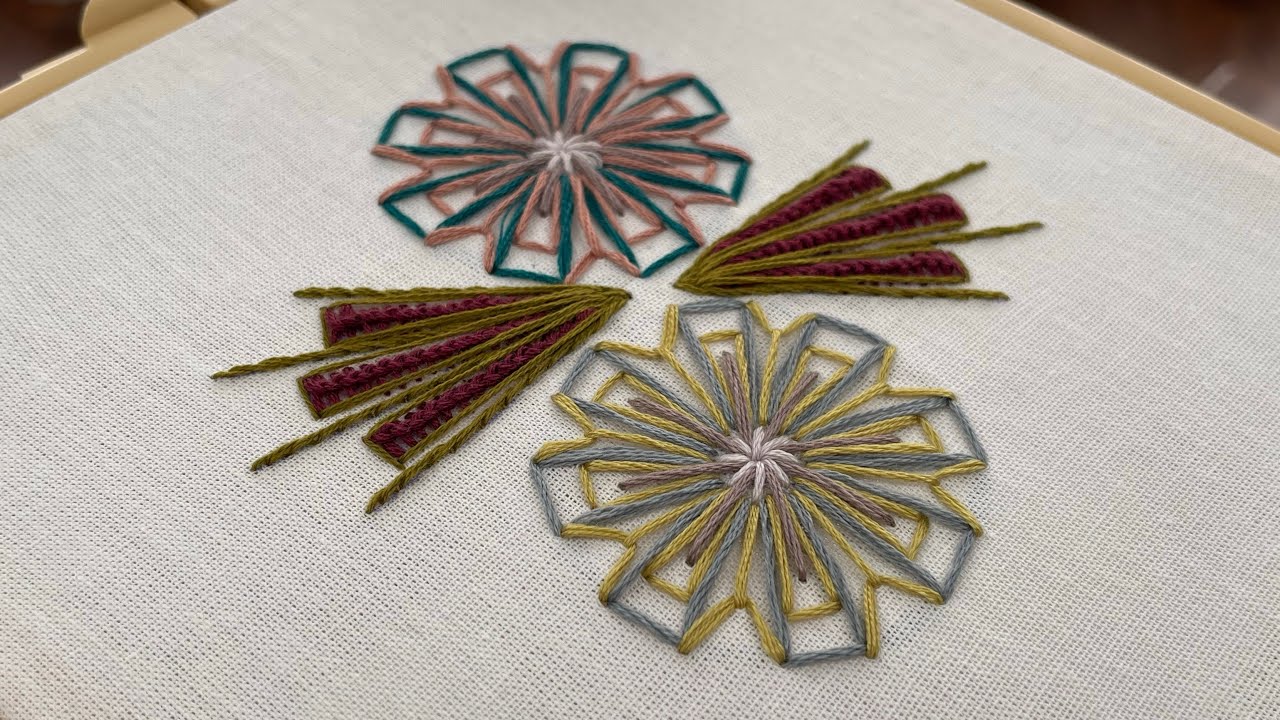 Really Easy Straight Stitch Flower Embroidery Design / Perfect ...