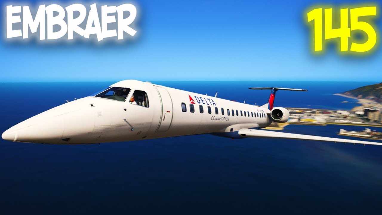 EMBRAER 145 (ЭМБРАЕР 145) - ГТА 5 МОДЫ (GTA 5 MODS) - YouTube