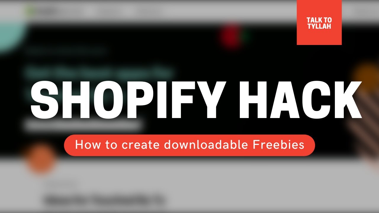 Shopify Hack: how to create freebies [Grow a massive email list] - YouTube
