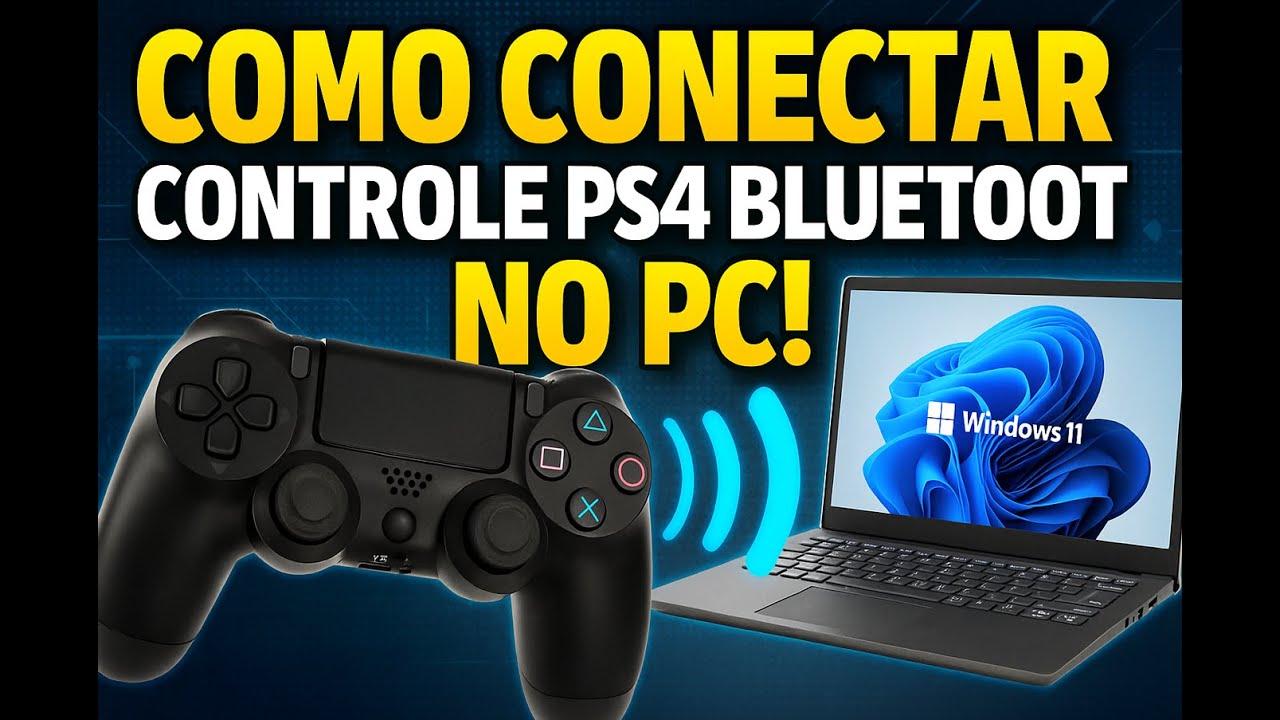 Como Conectar Controle de PS4 Bluetooth no PC (Sem usar Senha!) - YouTube