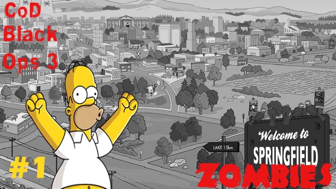 The Simpsons Map CoD Black Ops 3 modded Zombies #1 - YouTube
