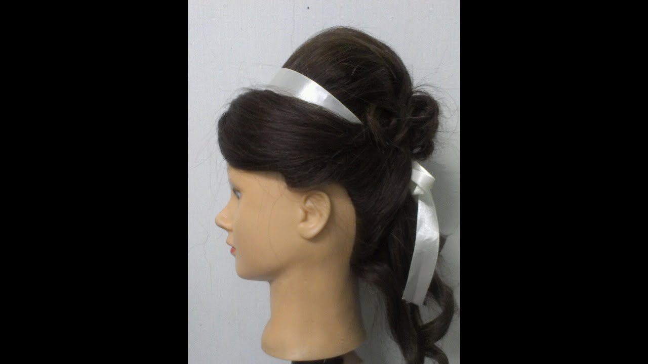 Beehive with Half Down Hairstyle - YouTube