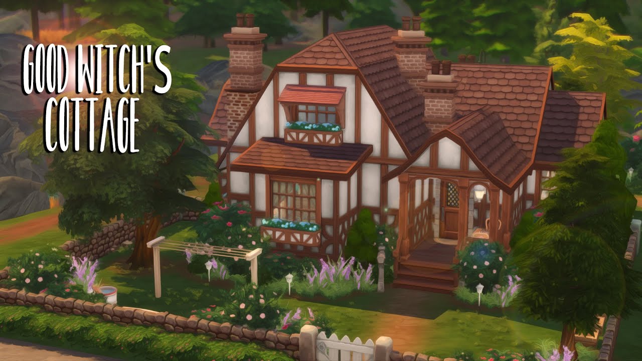 Good Witch's Cottage 🧙🏼‍♀️🧹 // Sims 4 Speed Build - YouTube