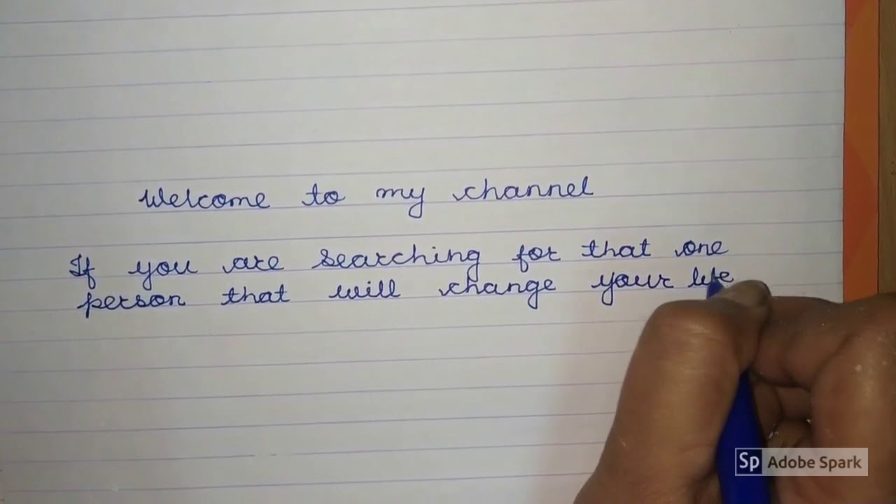 Learn neat and clean cursive writing in some easy steps - YouTube