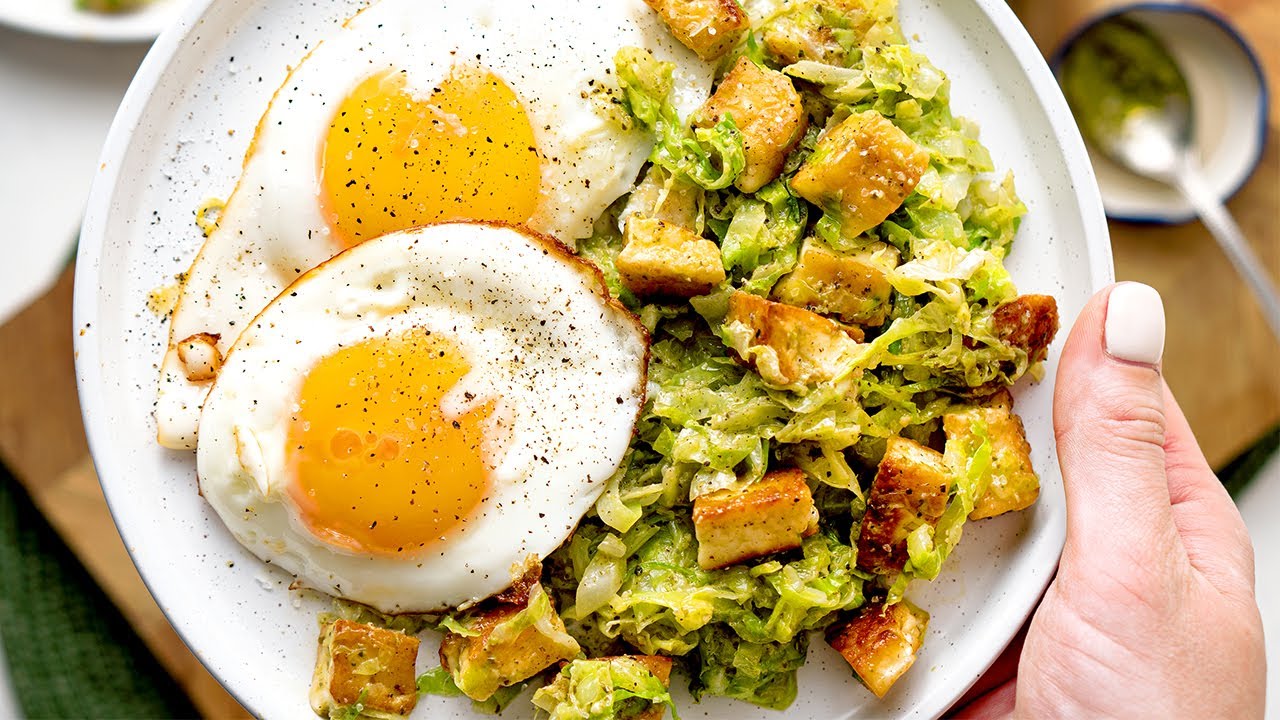 Keto Cheesy Cabbage Pesto Hash [Easy, Filling Low-Carb Breakfast] - YouTube