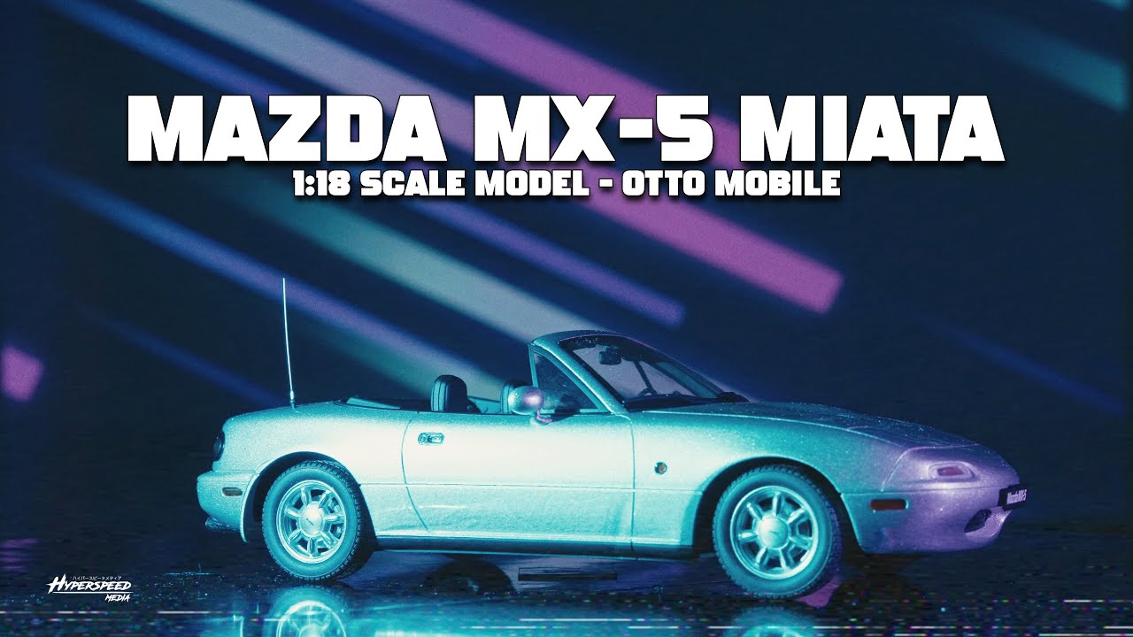 Cinematic 1:18 OTTO MOBILE - Mazda MX-5 Miata NA Scale Model - YouTube