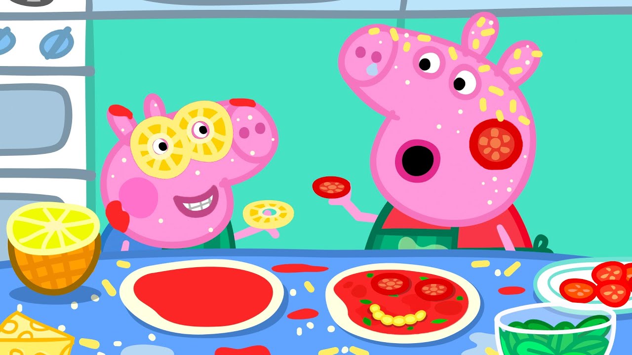 Messy Pizza Making With George 🍕🐽 Peppa Pig and Friends Full Episodes ...