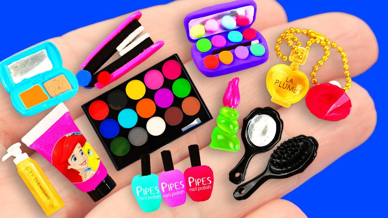 25 DIY Miniature Makeup Ideas - YouTube