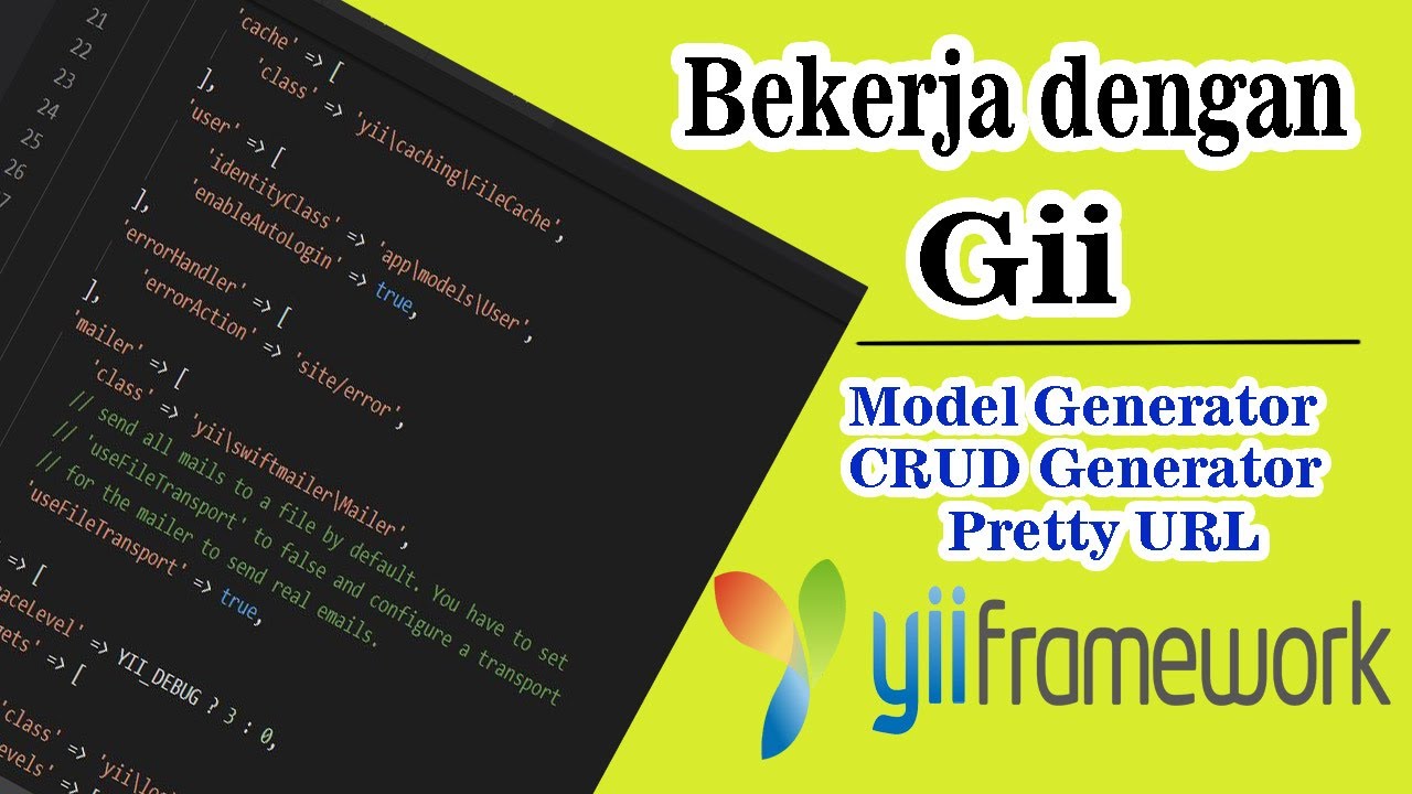 Working With Gii , Model Generator, CRUD Generator, Pretty URL | Yii2 Framework - YouTube