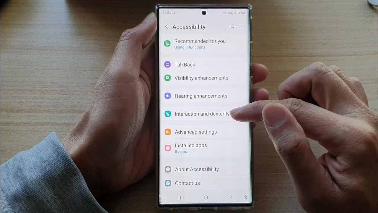 Galaxy S22/S22+/Ultra: How to Turn On/Off Auto Click After Pointer Stops - YouTube
