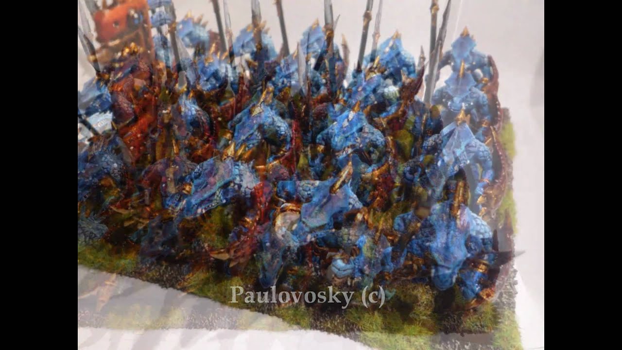Warhammer Fantasy - My Lizardmen Army - Saurus Warriors - YouTube