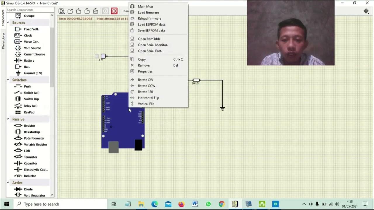 Simulasi Sensor Ldr Menggunakan SimulIde dan Arduino IDE - YouTube