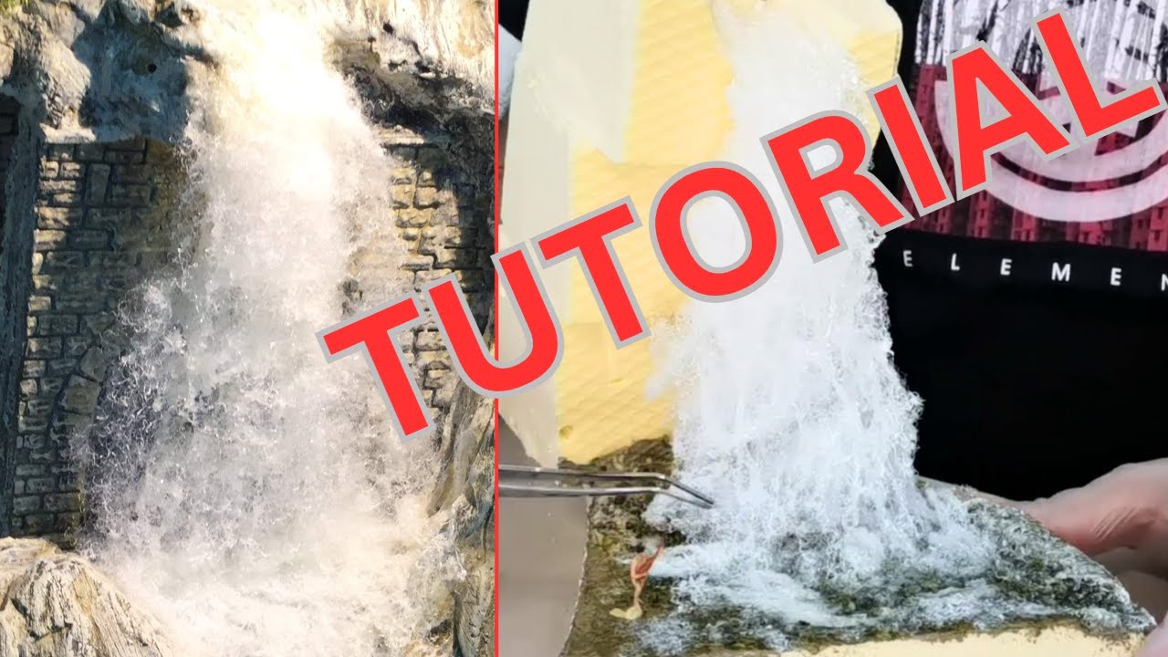 Wasserfall aus einfachen Materialien! TUTORIAL (Modellbau) - YouTube